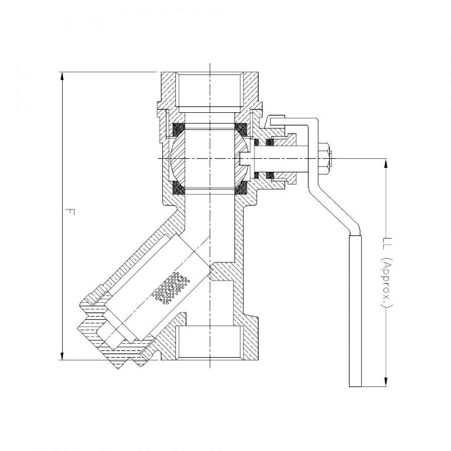 Sant Valves » Brass Ball Valve with Strainer